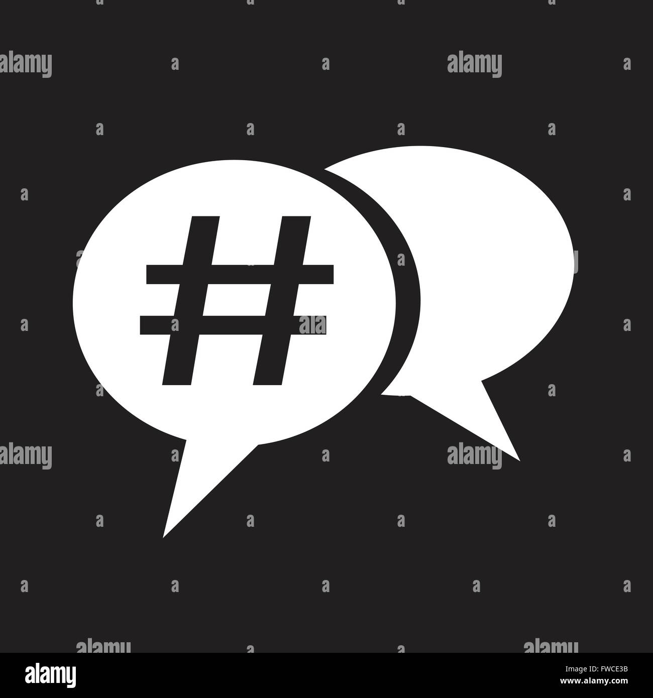 Hashtag social media icon Stock Vector Image & Art - Alamy