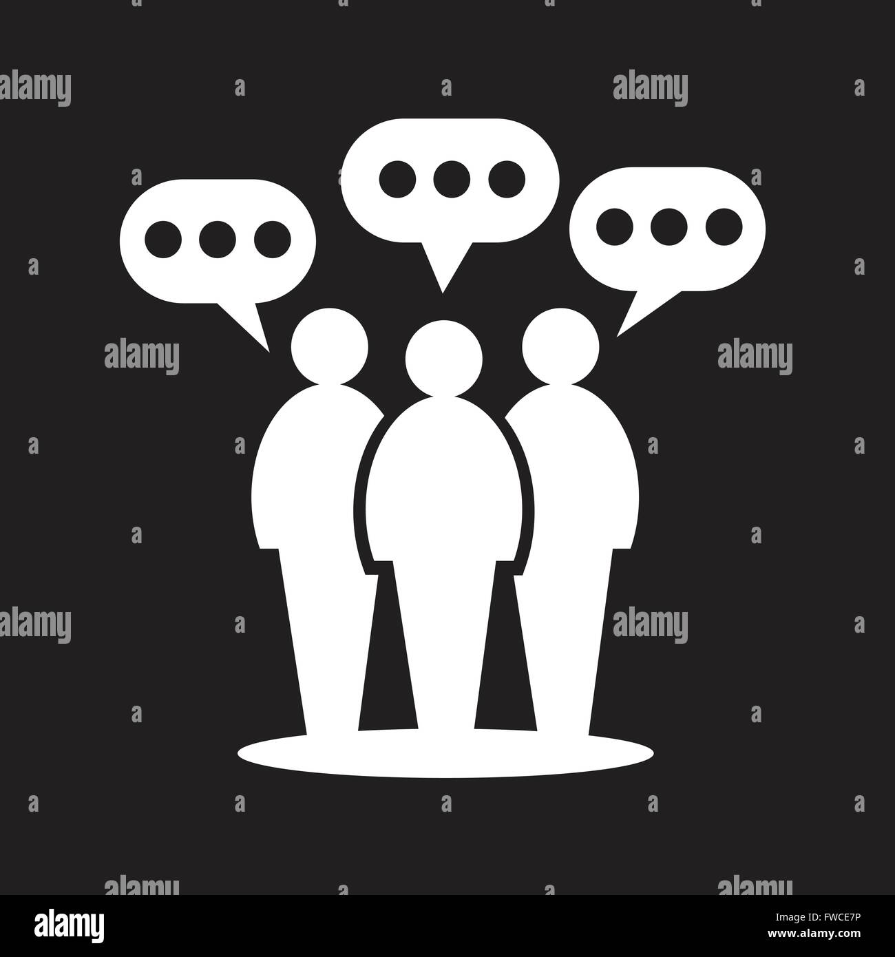 People Speech Bubble Icon Stock Vector Image & Art - Alamy