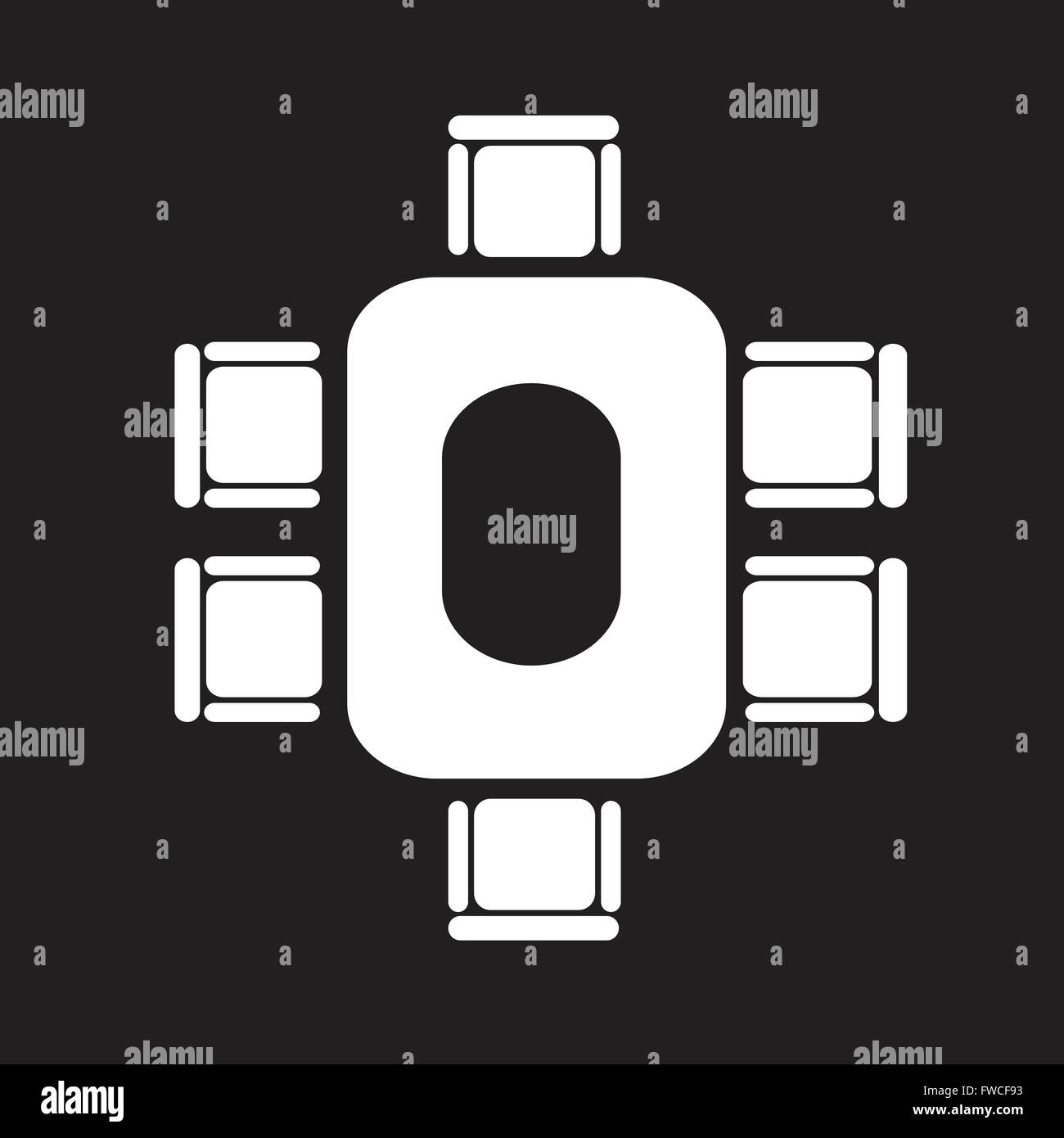 Conferance Business table Icon Stock Vector Image & Art - Alamy