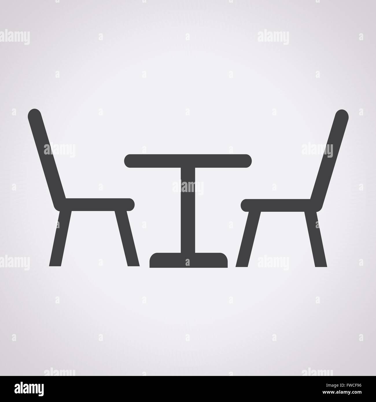 Table with chairs icon Stock Vector Image & Art - Alamy