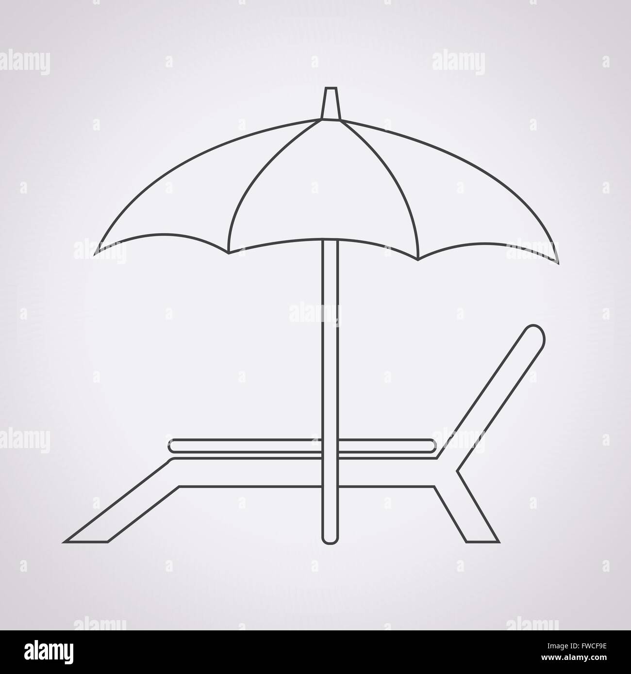 beach chair icon Stock Vector Image & Art - Alamy