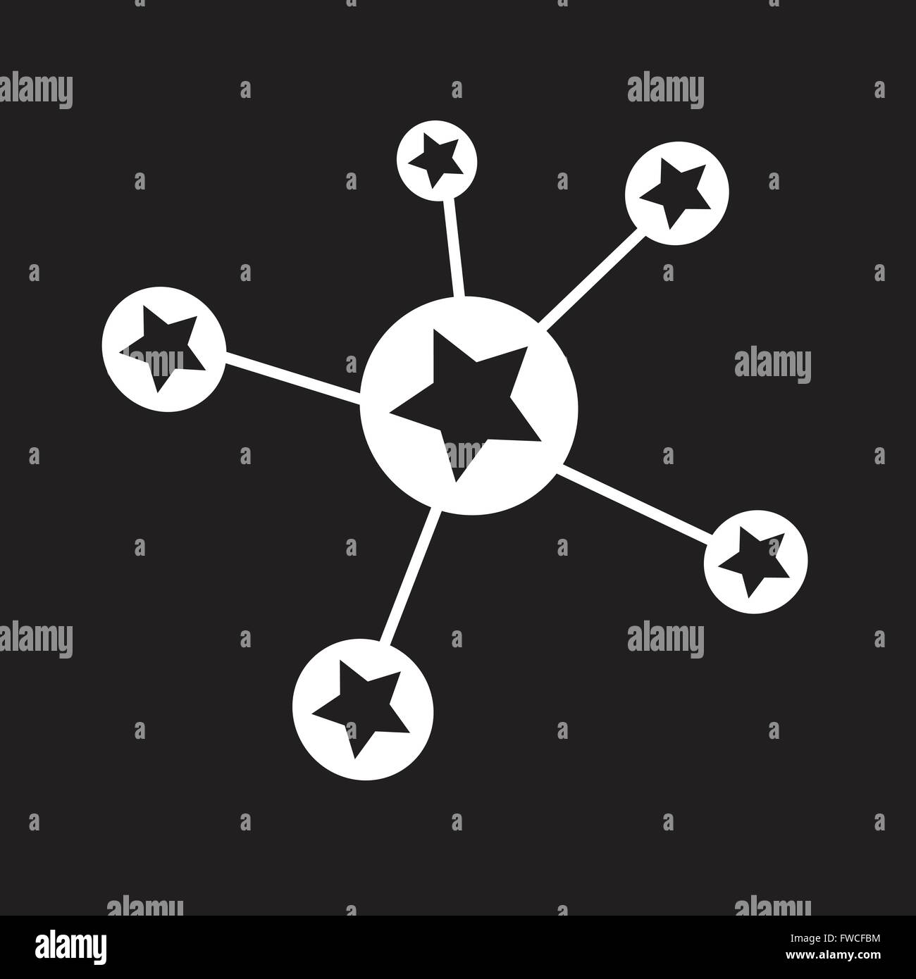 Social star network icon Stock Vector Image & Art - Alamy