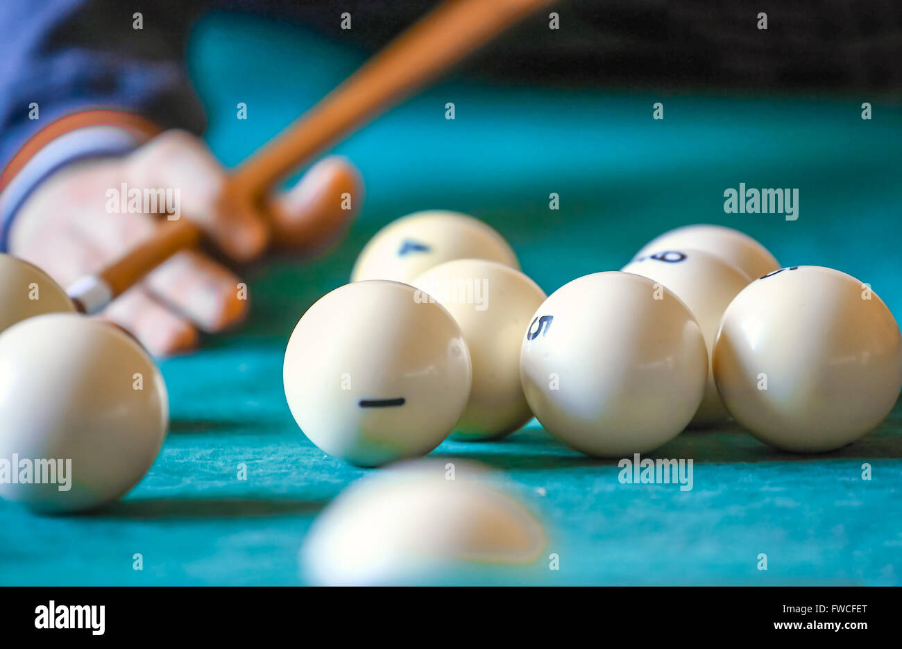 The man playing billiard Stock Photo - Alamy