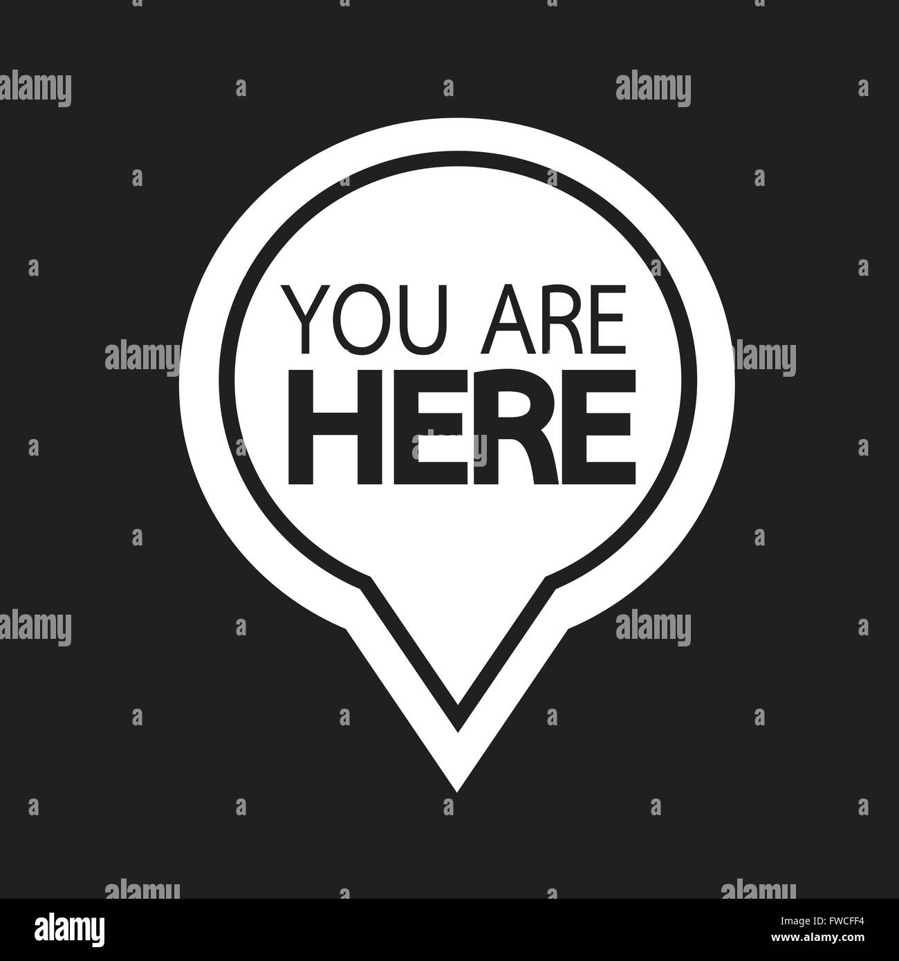 You are here icon Stock Vector Image & Art - Alamy