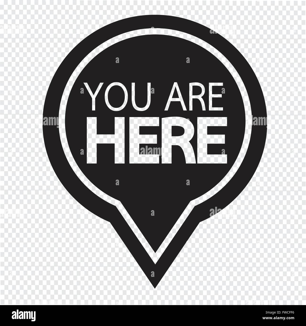 You are here icon Stock Vector Image & Art - Alamy