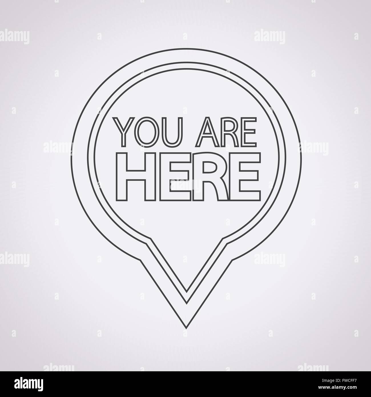 You are here icon Stock Vector Image & Art - Alamy