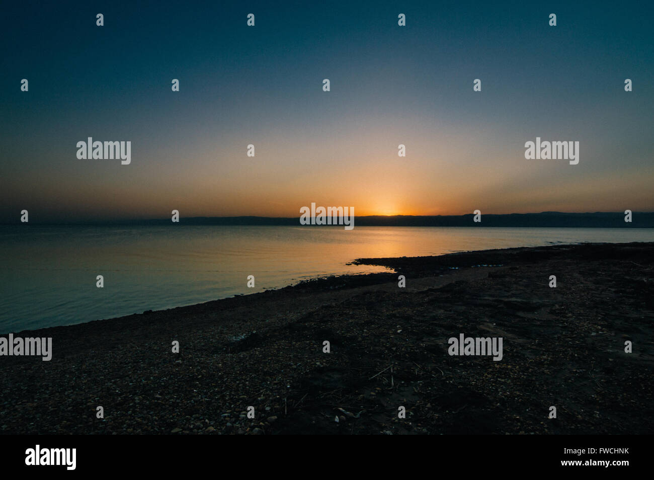 Dead Sea at sunset Stock Photo - Alamy
