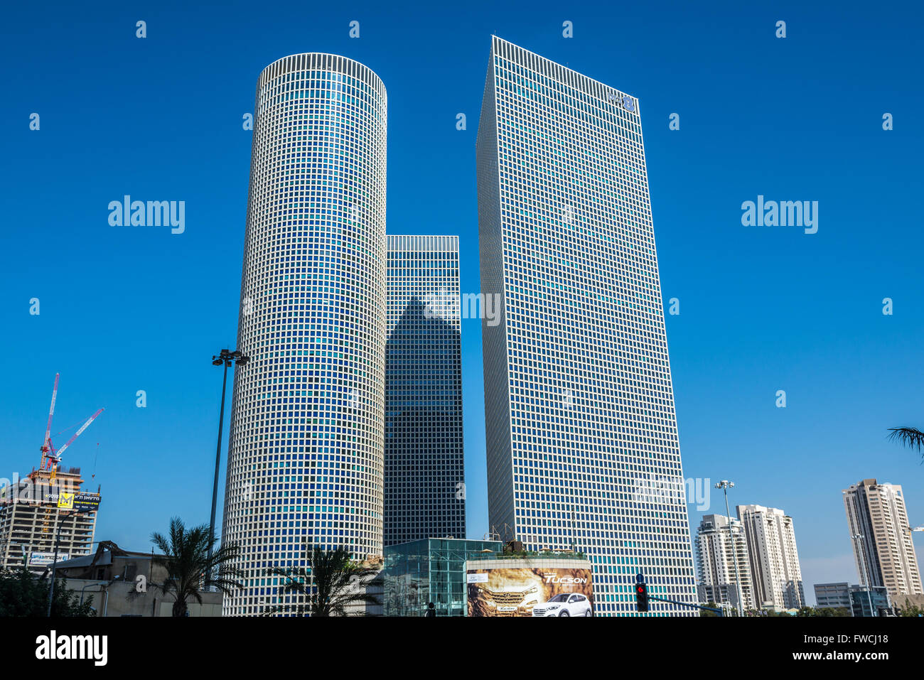 Azrieli Center Circular, Triangular and Square Towers in Tel Aviv city ...
