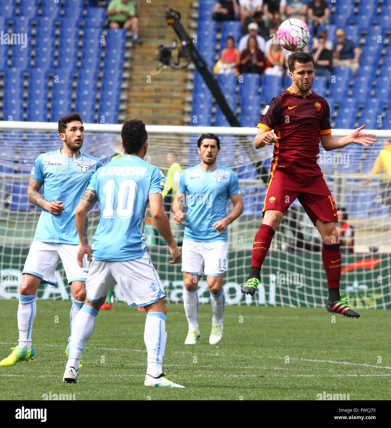 Stadium Olimpico, Rome, Italy. 03rd Apr, 2016. Serie A football league ...