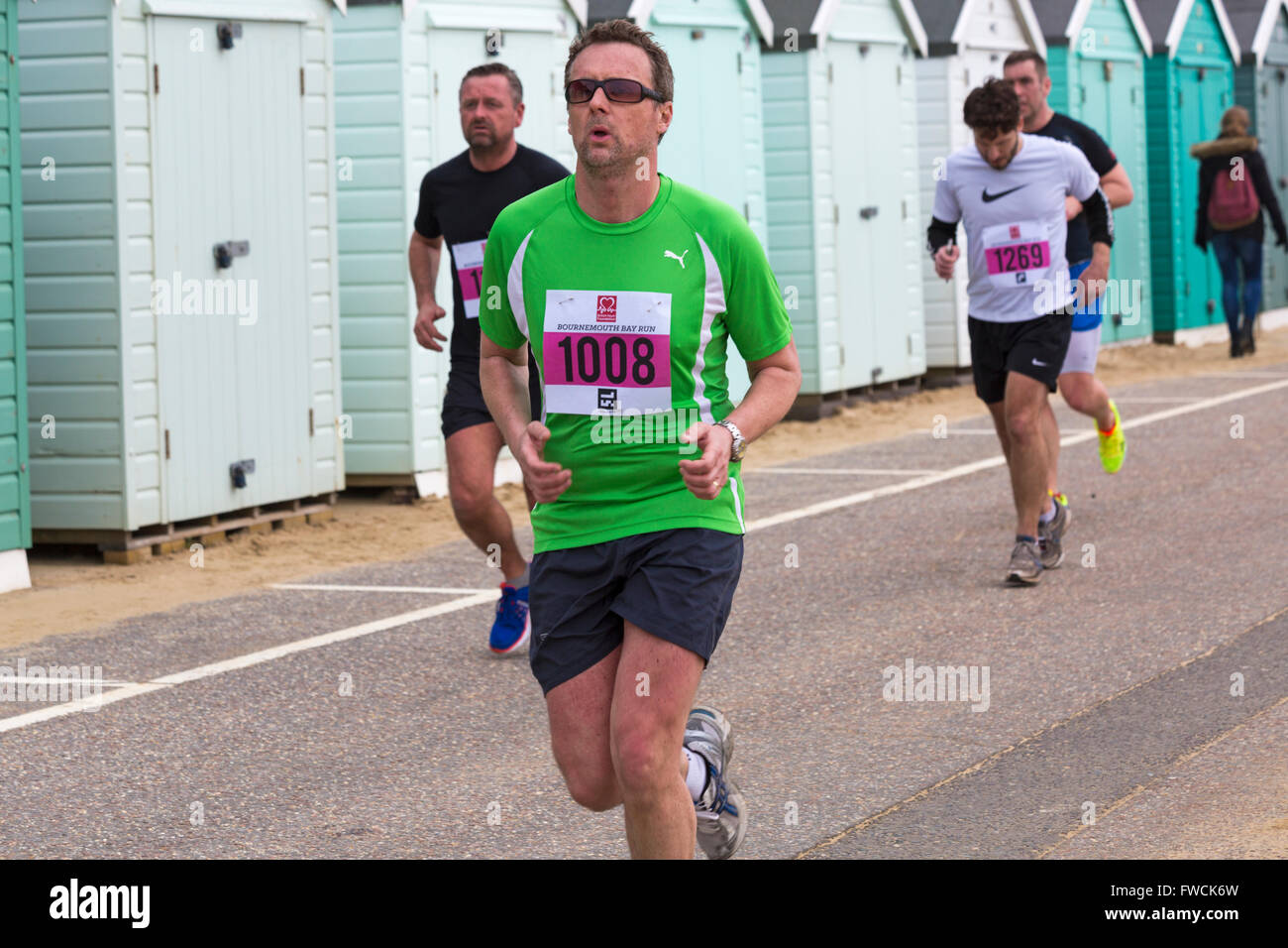 Bournemouth, Dorset, UK 3 April 2016. Runners taking part in the 10k ...