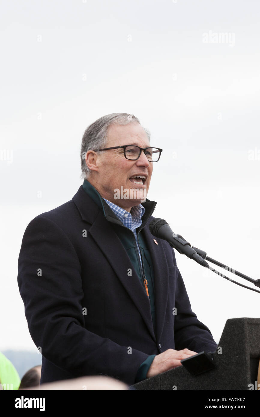Seattle, Washington, USA. 2nd April, 2016. Washington State Governor ...