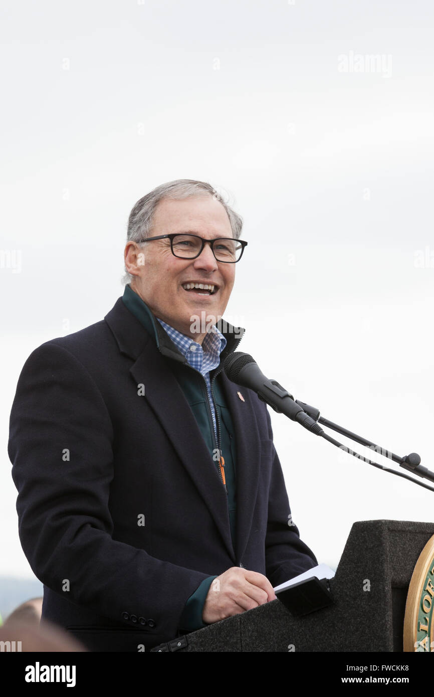 Seattle, Washington, USA. 2nd April, 2016. Washington State Governor ...