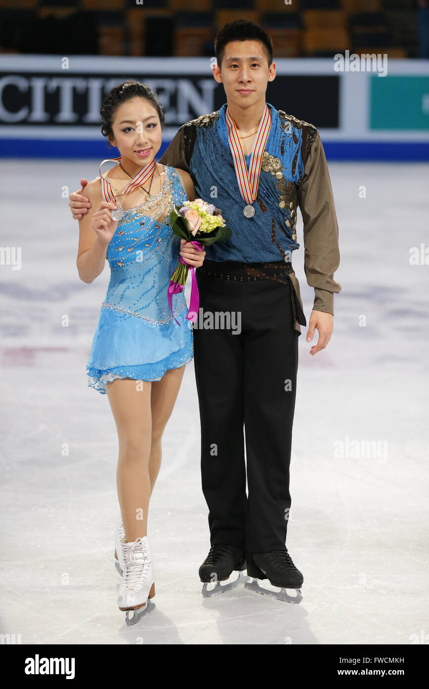 Boston, USA. 2nd Apr, 2016. Wenjing Sui and Cong Han (CHN) Figure ...