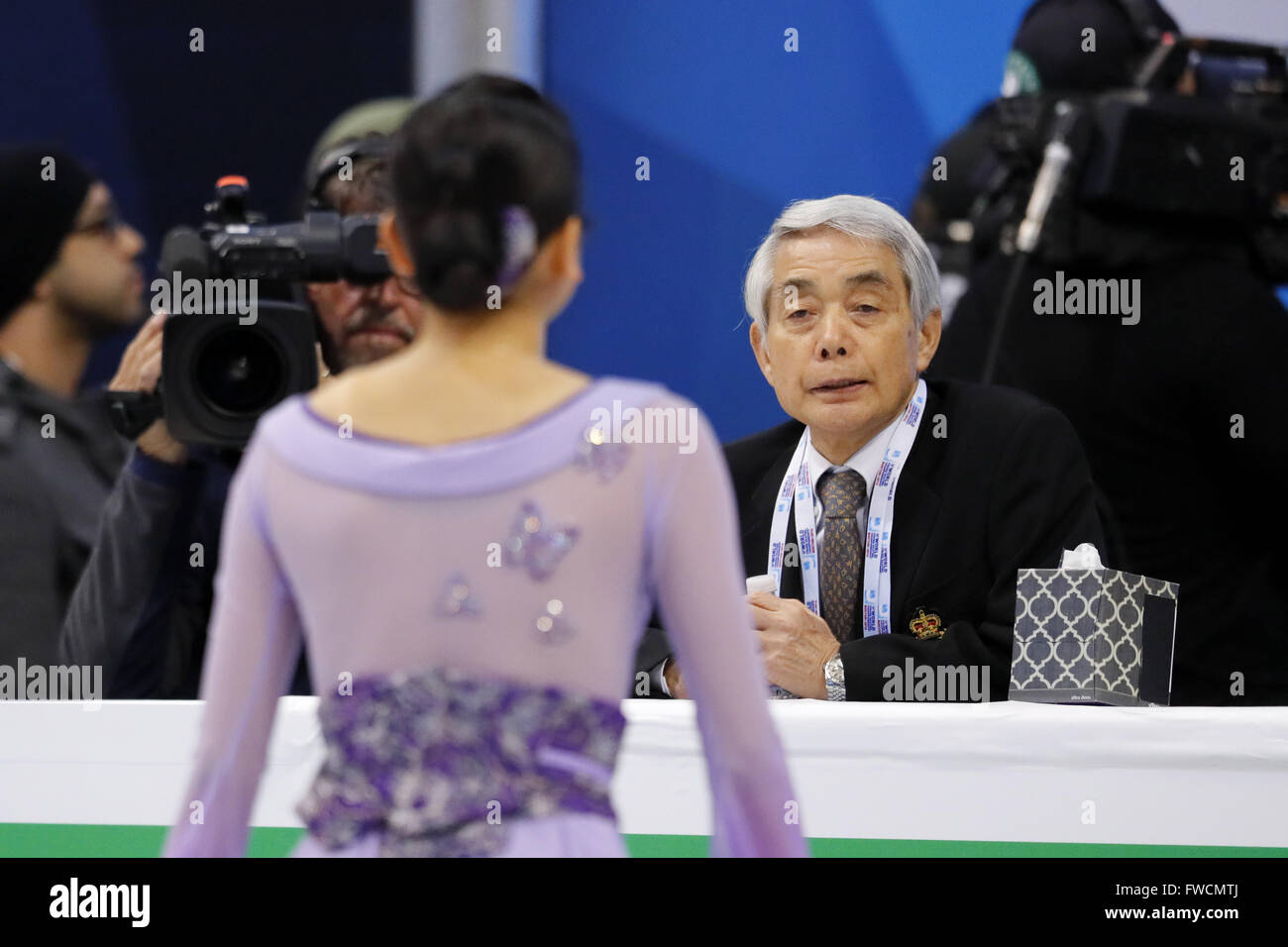 Boston, USA. 1st Apr, 2016. (L-R) Mao Asada (JPN), Nobuo Sato Figure ...