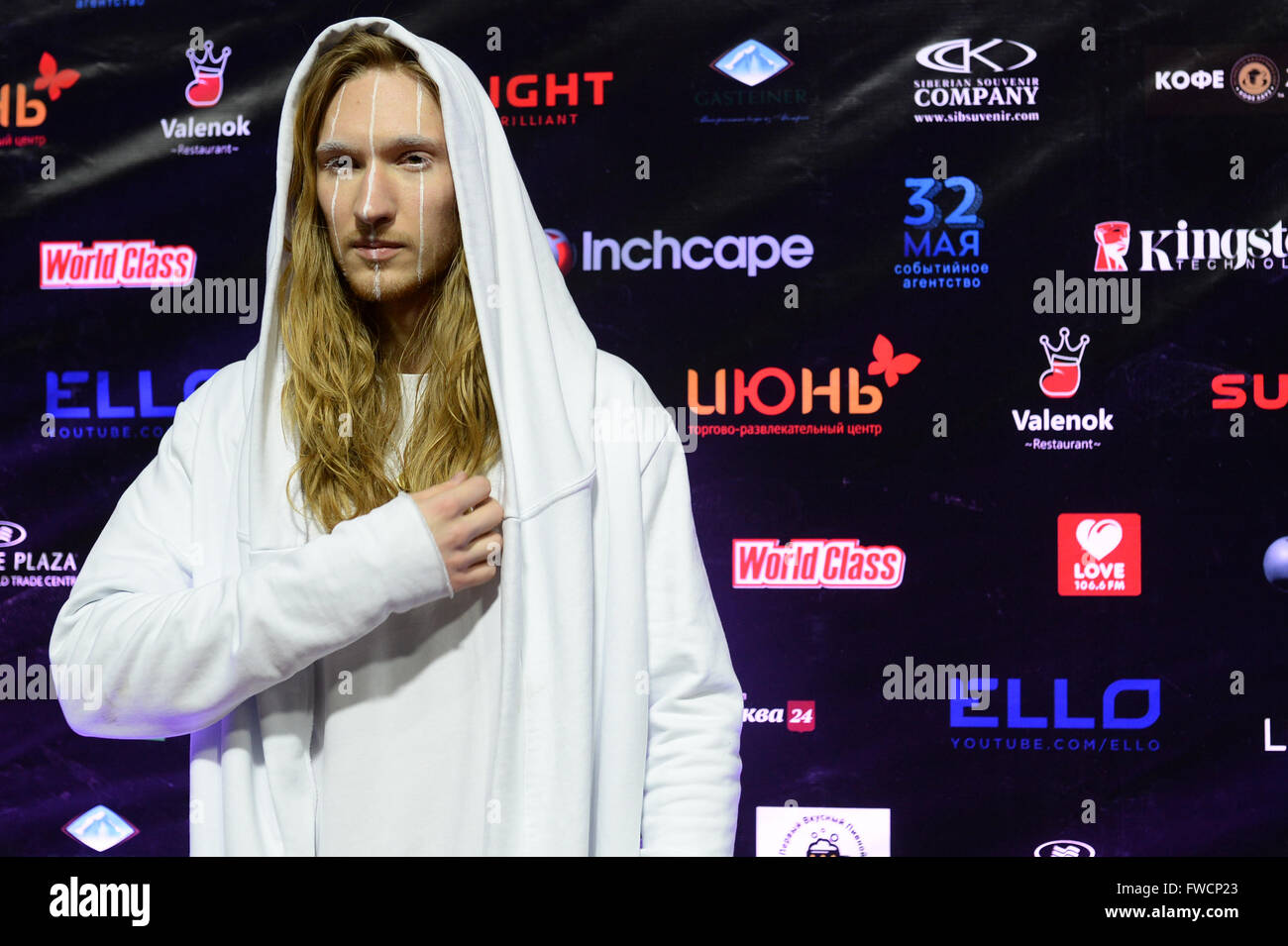 Moscow, Russia. 3rd April, 2016. Belarus' representer IVAN attends ...