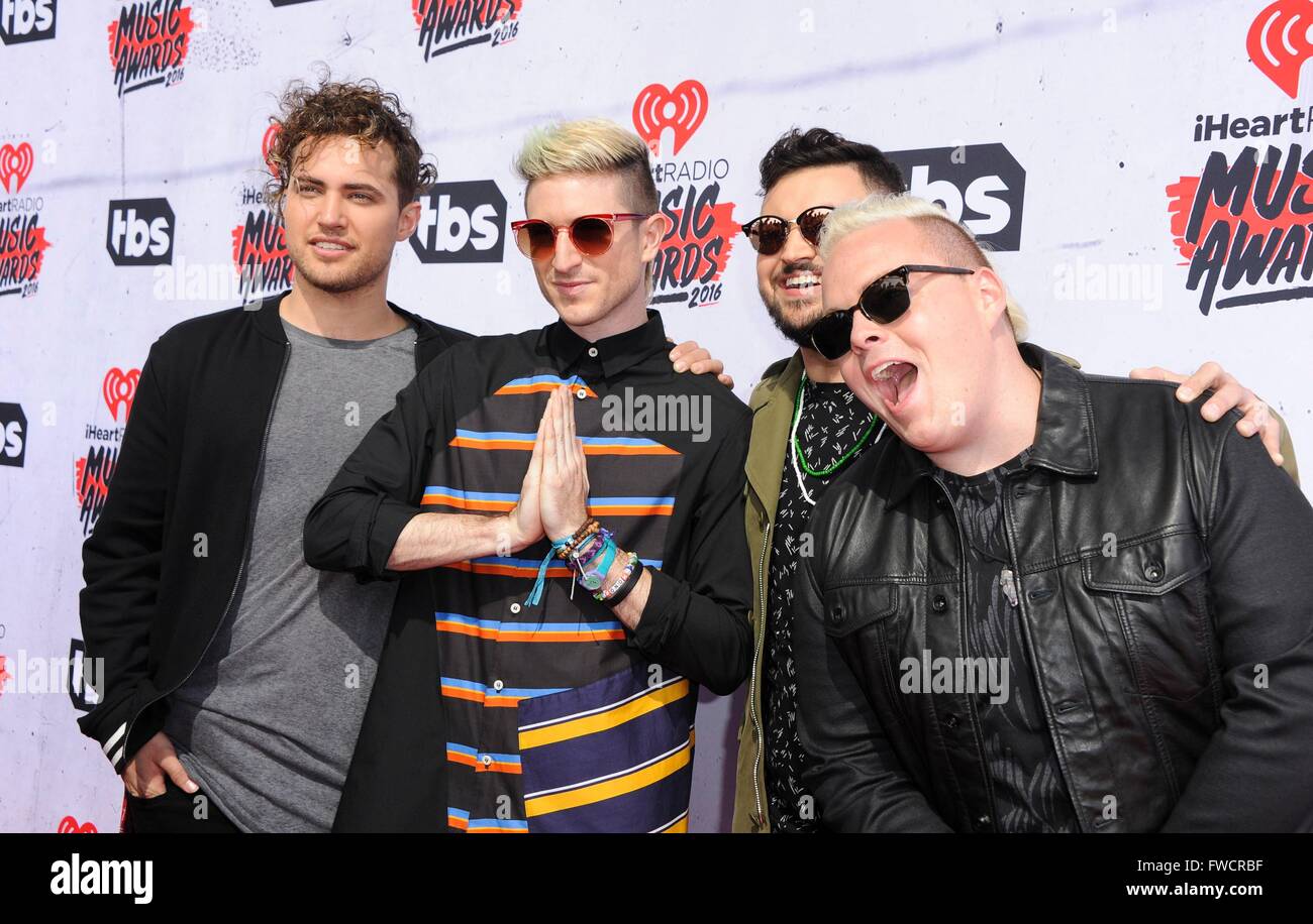 Los Angeles, CA, USA. 3rd Apr, 2016. Kevin Ray, Nicholas Petricca, Eli ...