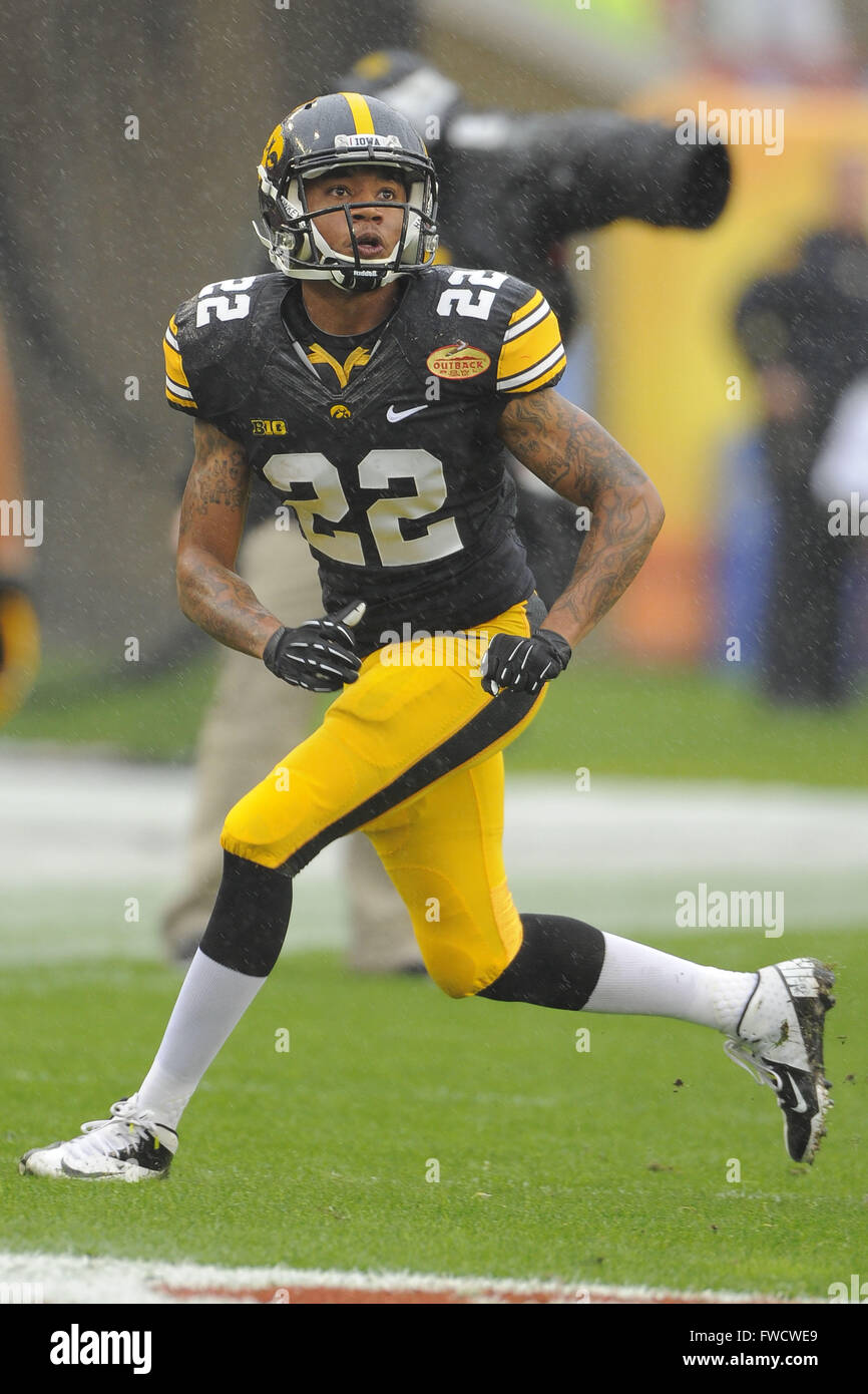 Tampa, FL, USA. 1st Jan, 2014. Iowa Hawkeyes wide receiver Damond ...