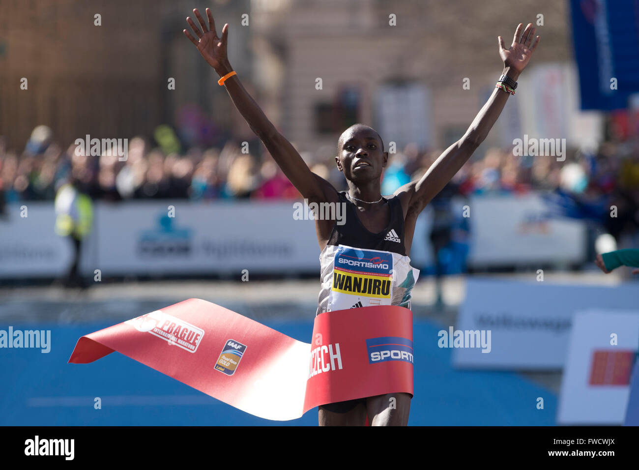 Prague, Czech Republic. 02nd Apr, 2016. Kenyans Daniel Wanjiru ...
