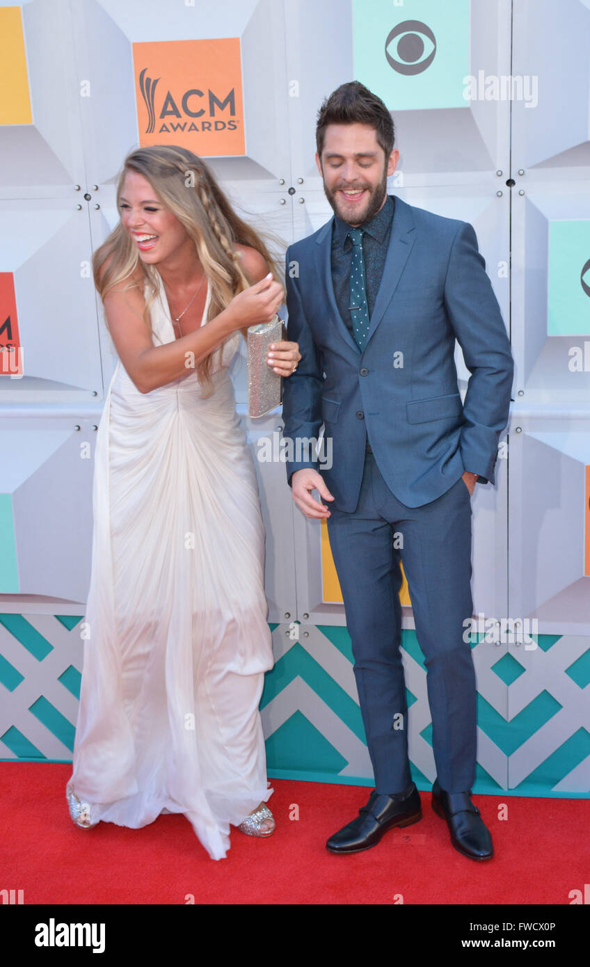 Las Vegas, Nevada, USA. 3rd Apr, 2016. Singer Thomas Rhett Akins jr and ...