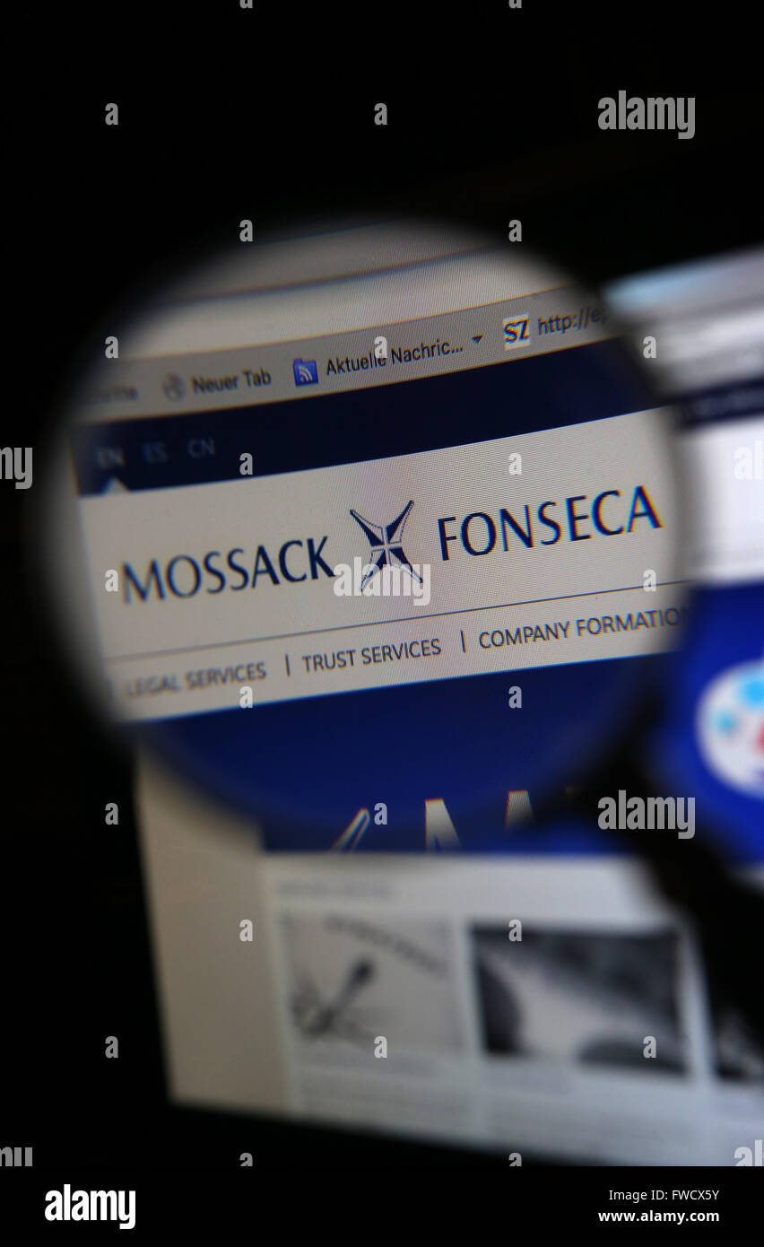 ILLUSTRATION - The logo of Mossack Fonseca on the law firms webside is ...