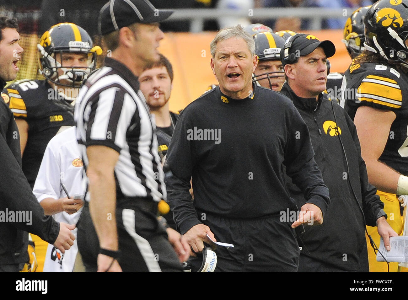 Tampa, FL, USA. 1st Jan, 2014. Iowa Hawkeyes head coach Kirk Ferentz ...
