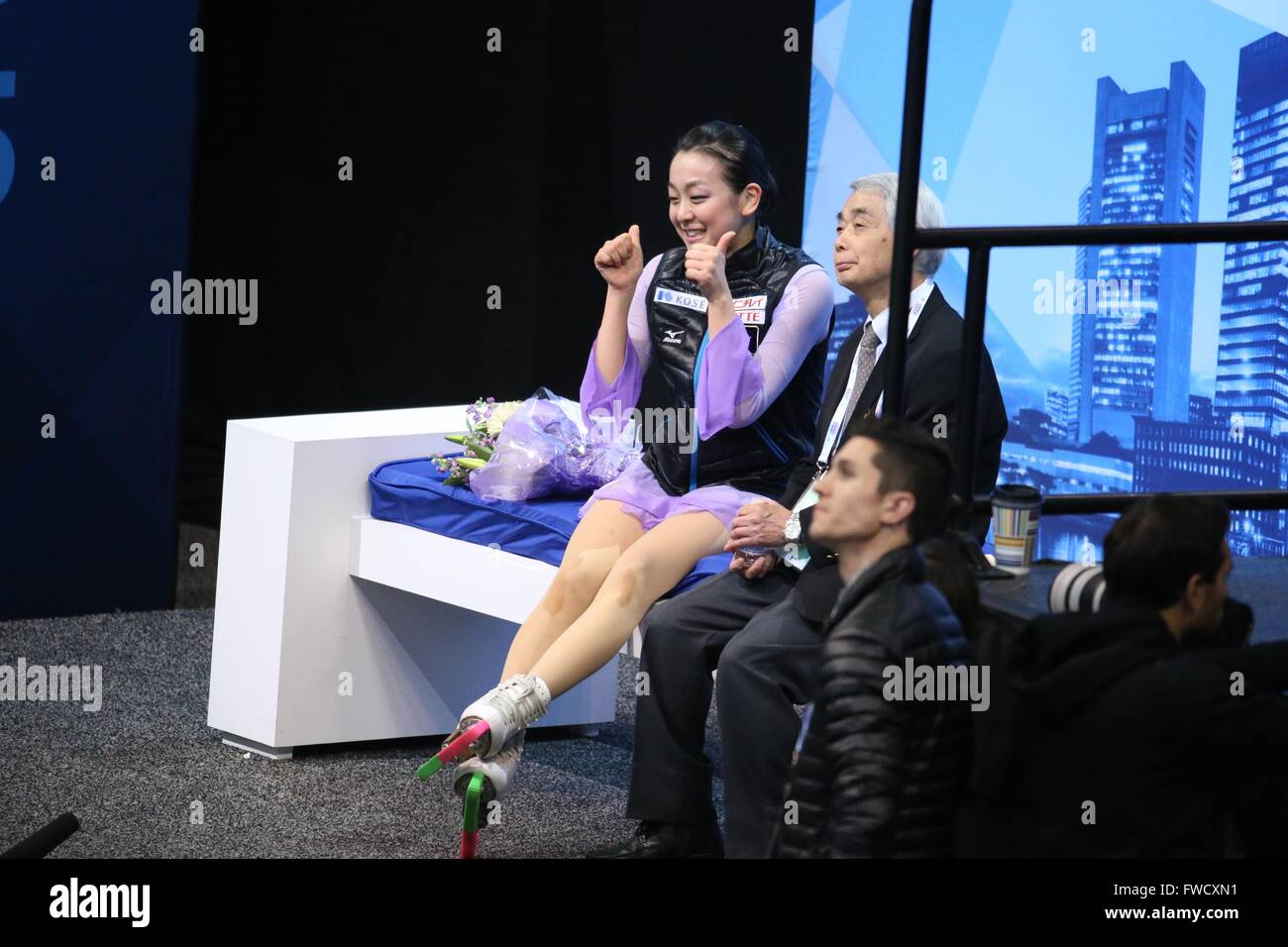 Boston, Massachusetts, USA. 2nd Apr, 2016. Mao Asada (JPN), Nobuo Sato ...