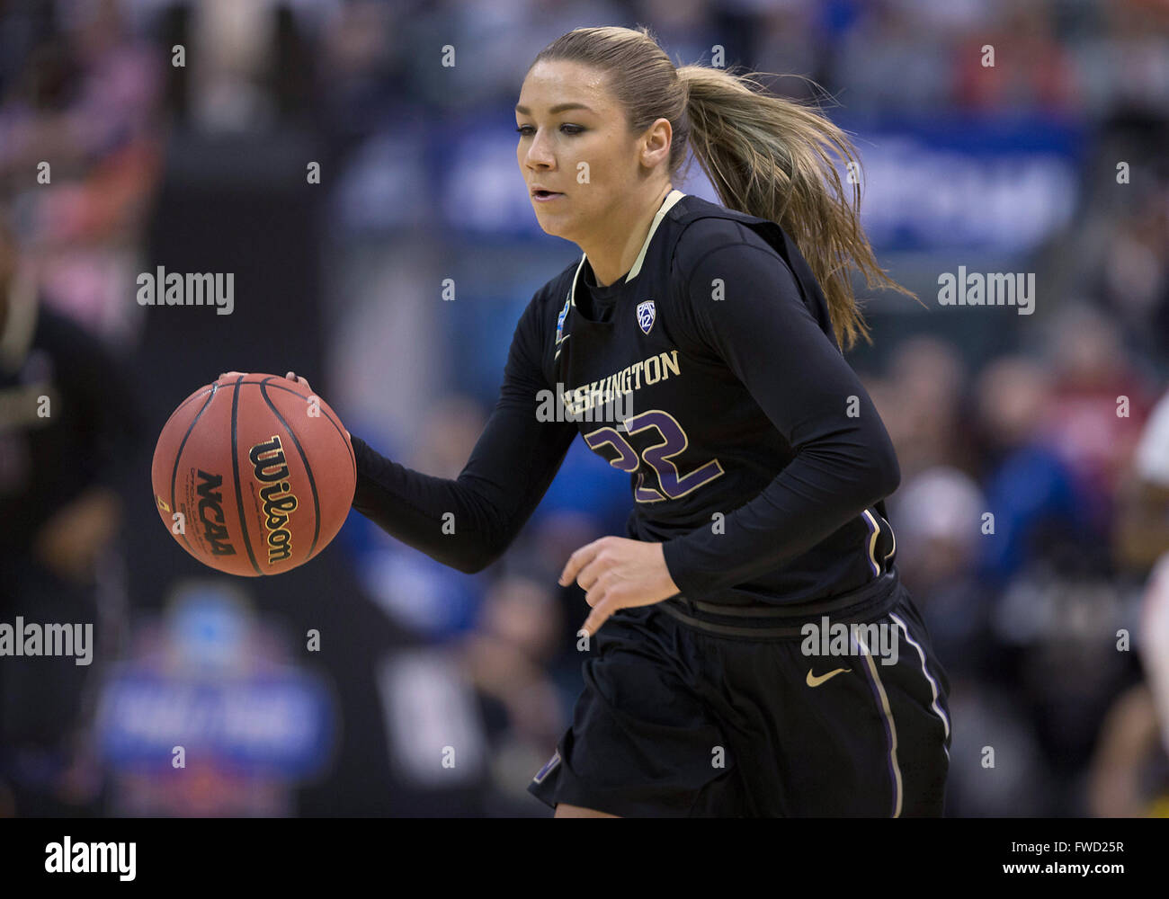 Indianapolis, Indiana, USA. 03rd Apr, 2016. Washington guard Alexus ...