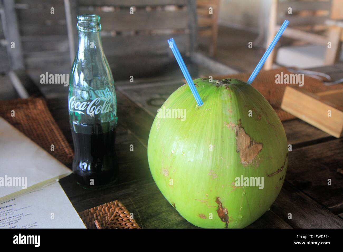 Coca cola bottle straw hi-res stock photography and images - Alamy