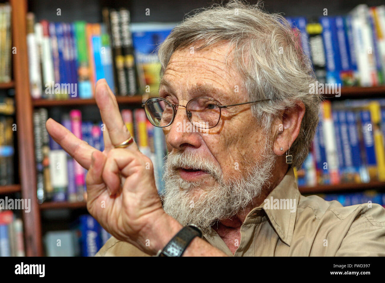Gary Snyder an American poet during his visit to Prague in 2007 Stock ...