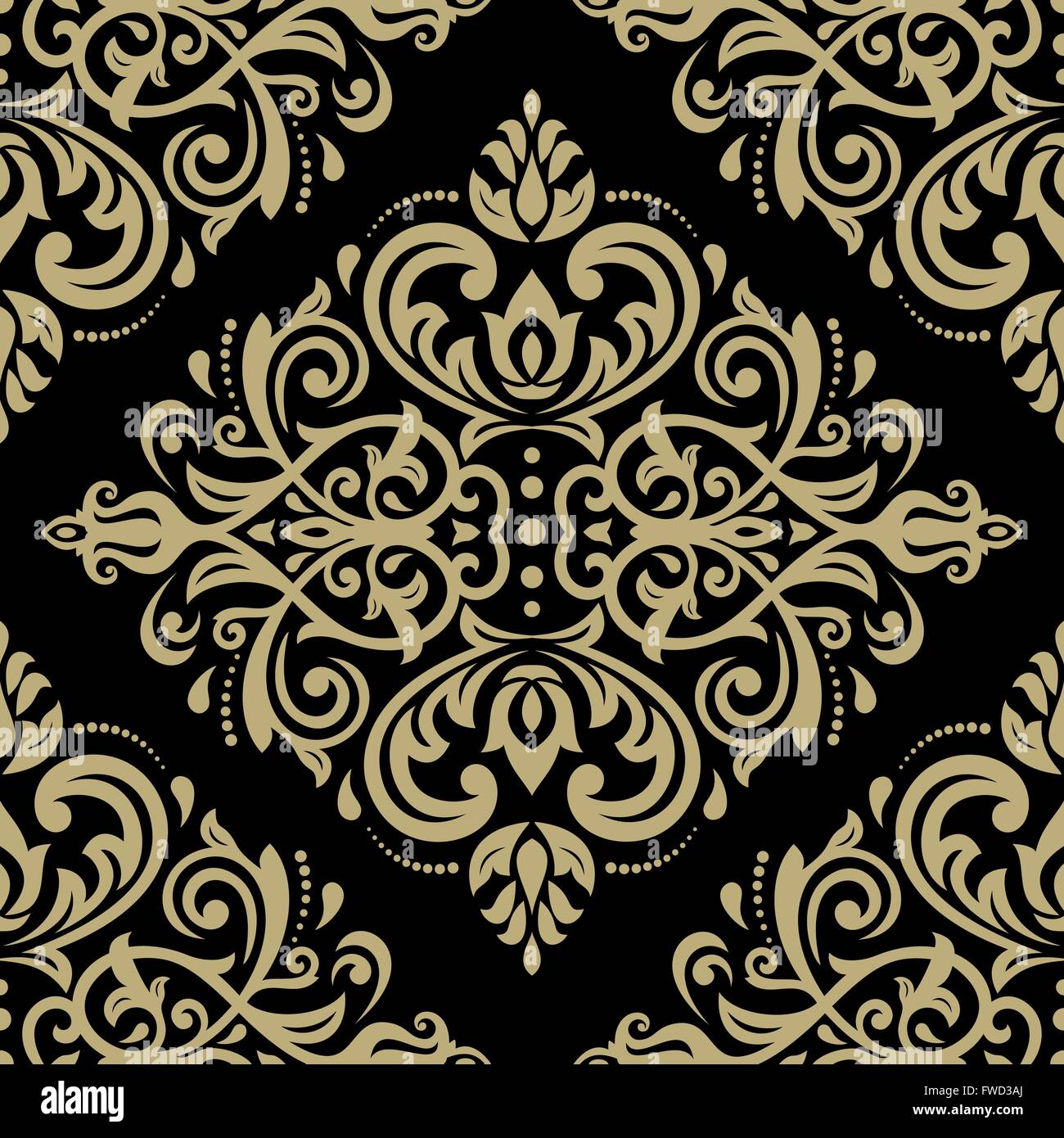 Seamless Vector Wallpaper in the Style of Baroque Stock Vector Image & Art - Alamy