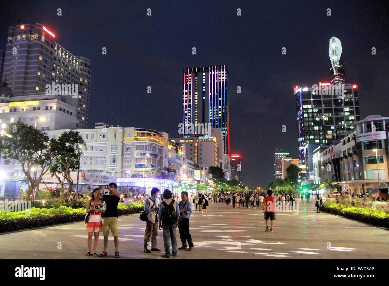 Cityscape at night, Saigon, Vietnam, Asia Stock Photo - Alamy