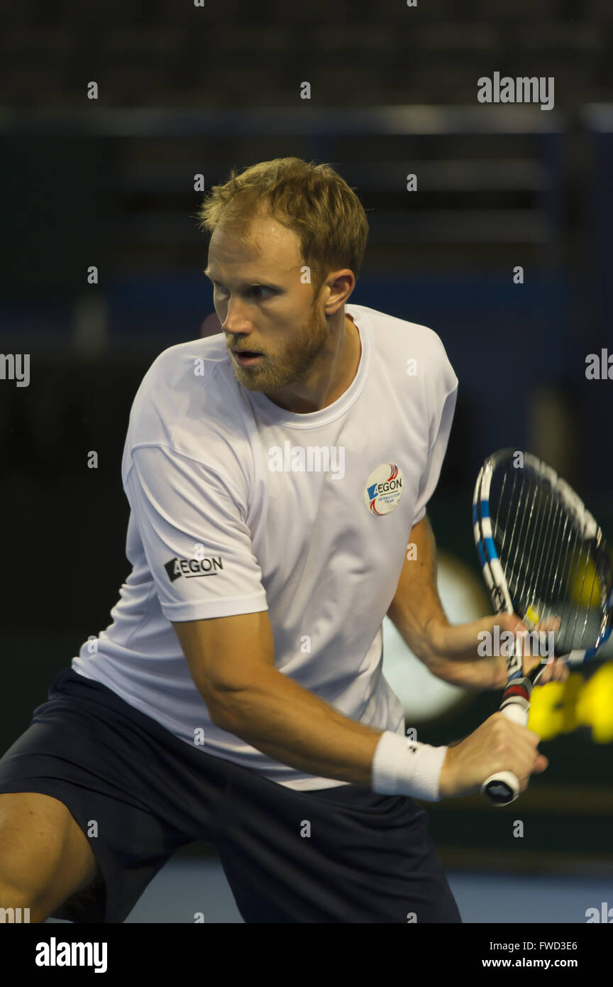 Practice day at the Davis Cup being held in Birmingham's Barclaycard ...