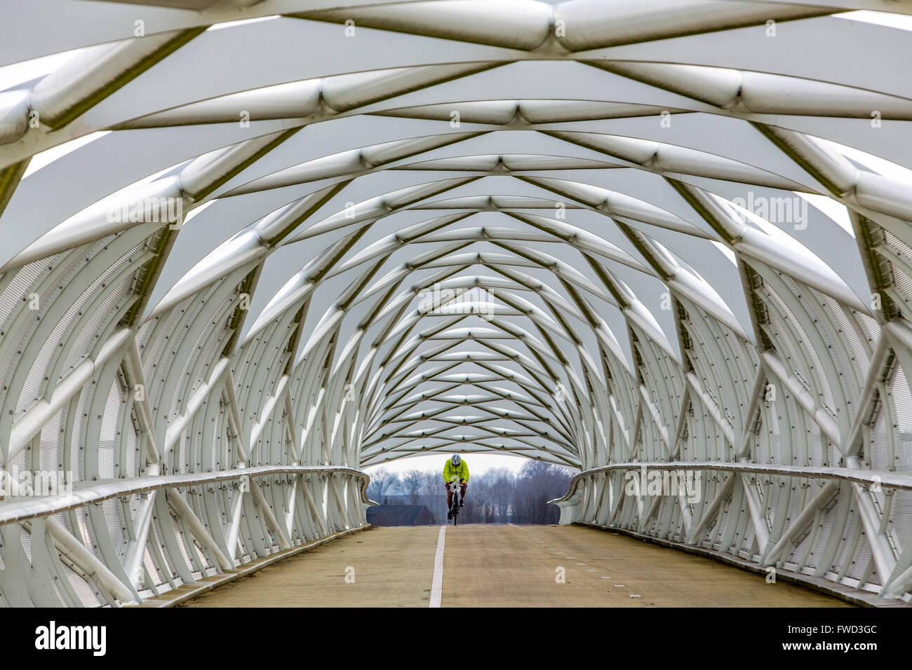 Modern architecture Bike path and footbridge De Groene Verbindingin ...