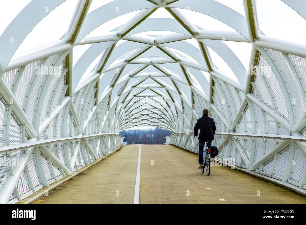 Modern architecture Bike path and footbridge De Groene Verbindingin ...