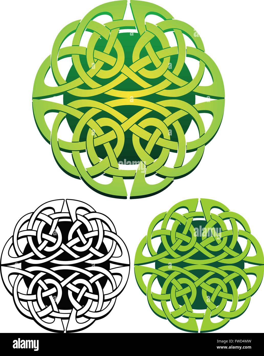 Two Interwoven Stock Vector Images - Alamy