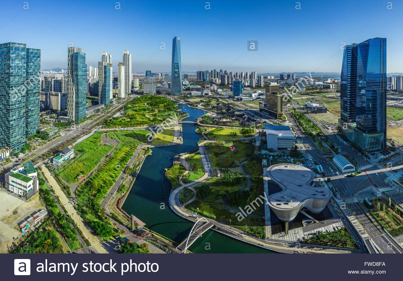 Songdo International Business District Stock Photo, Royalty Free Image ...