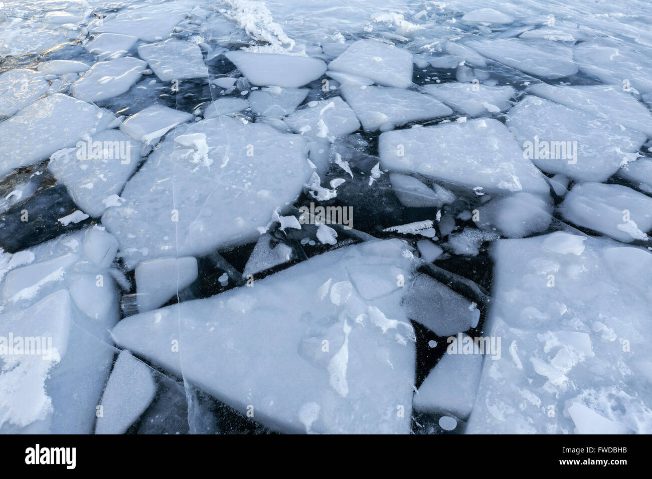 White ice chunks in transparently Stock Photo - Alamy