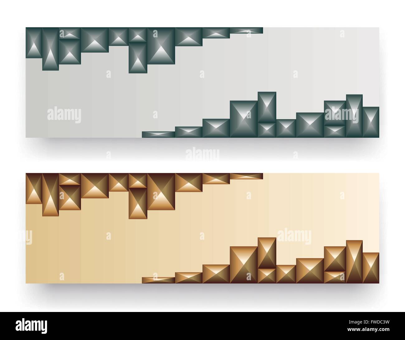 abstract metallic banners - vector illustration Stock Vector Image ...