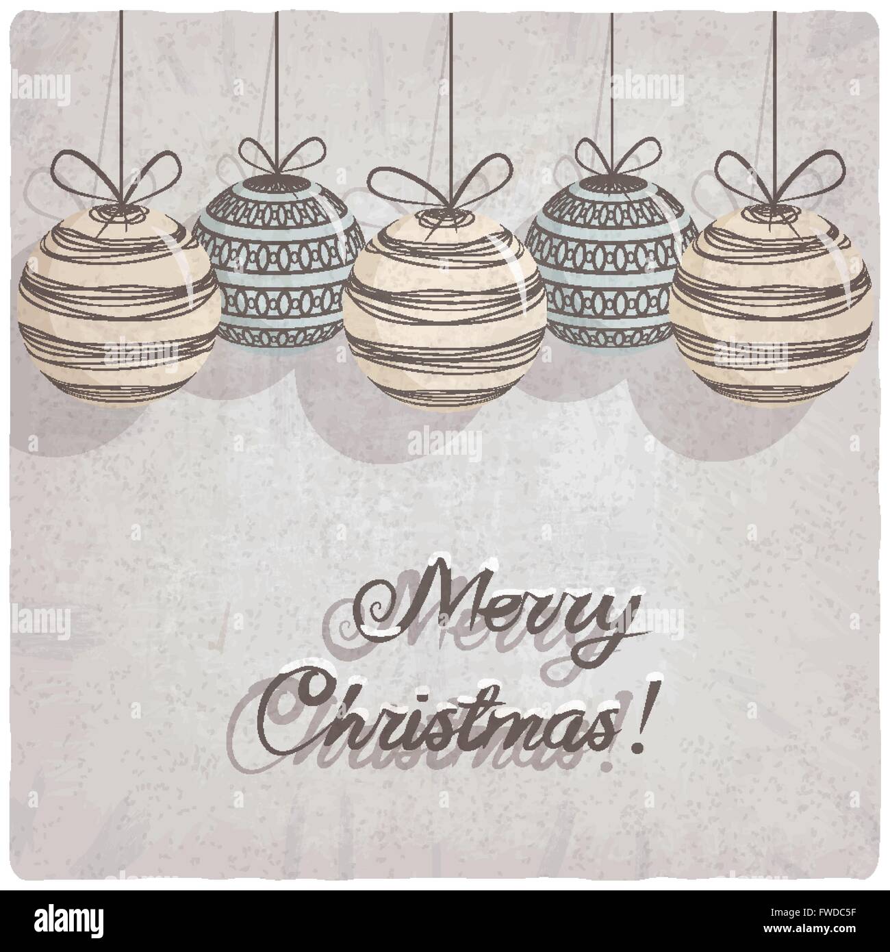 Christmas hand-drawn grungy background - vector illustration Stock ...