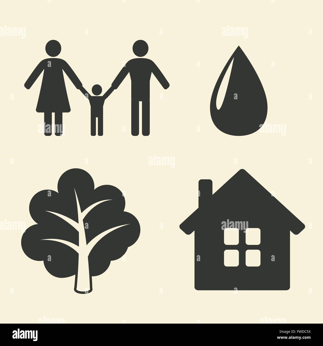 environmental protection icons - vector illustration Stock Vector Image ...