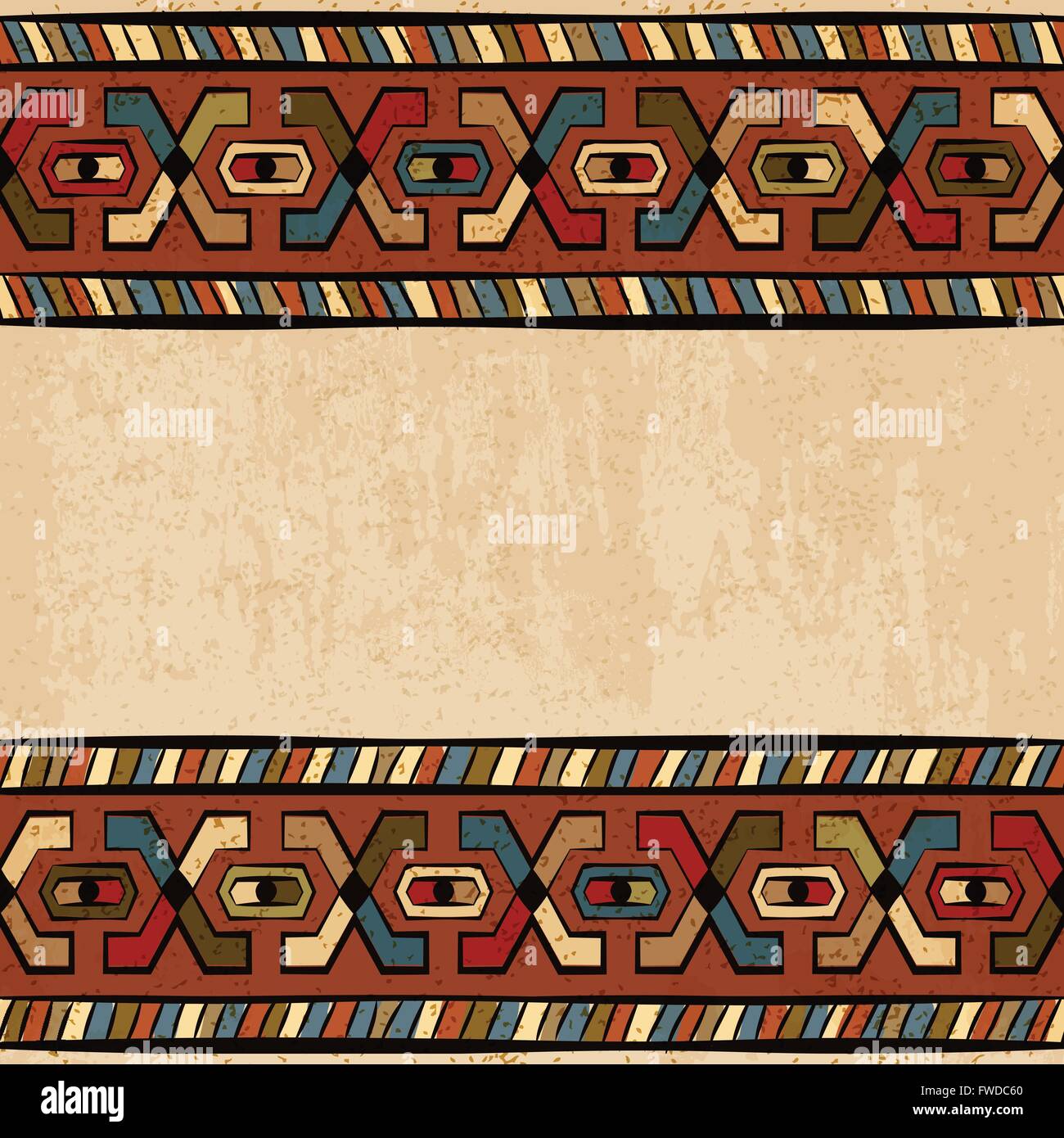 vintage ethnic background hand-drawn ornament Stock Vector Image & Art ...