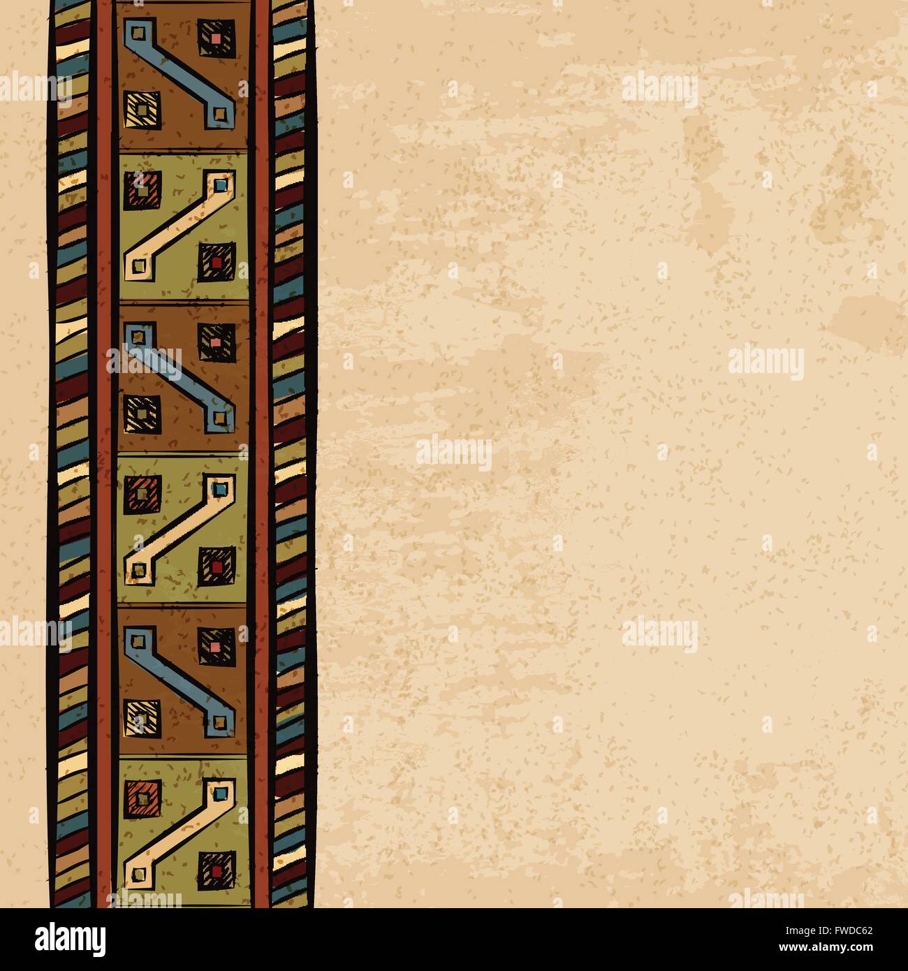 vintage ethnic background hand-drawn ornament Stock Vector Image & Art ...