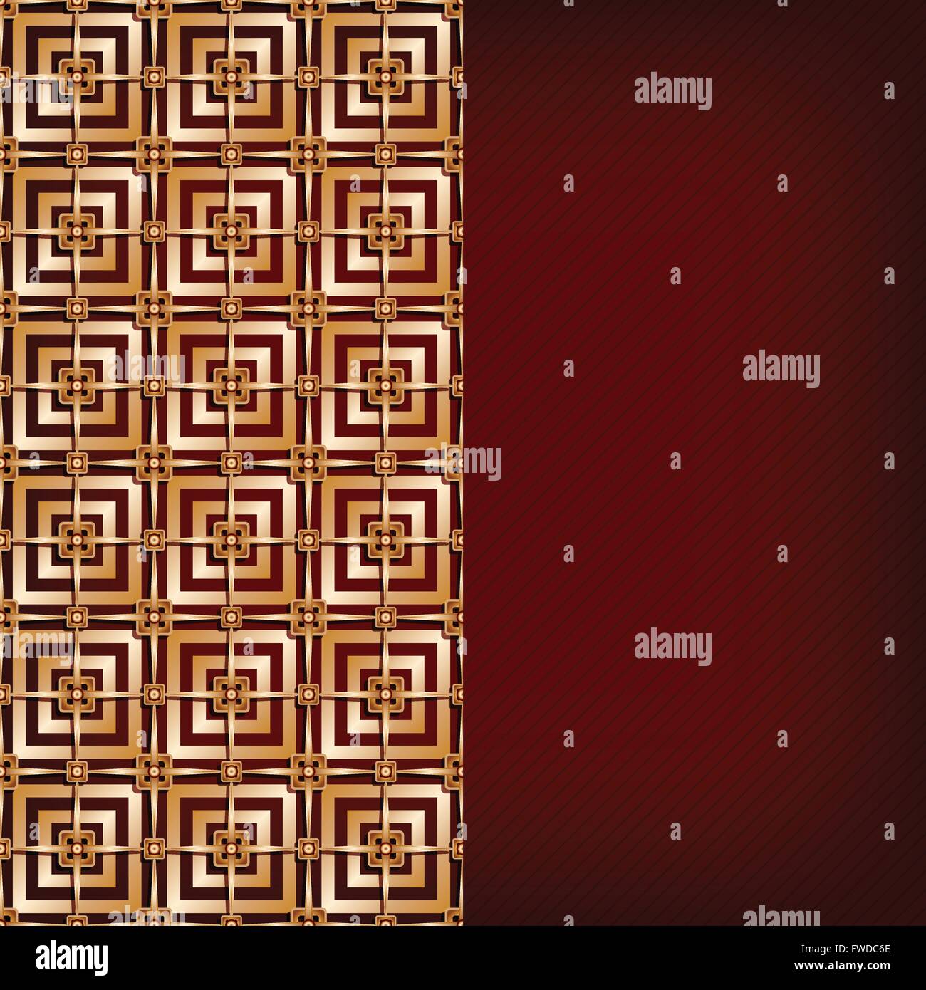 Brown background with gold pattern - vector illustration Stock Vector ...