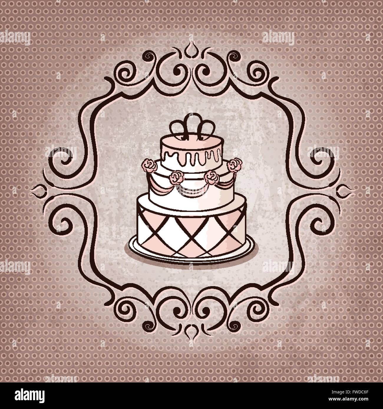 Cake Vintage Vector