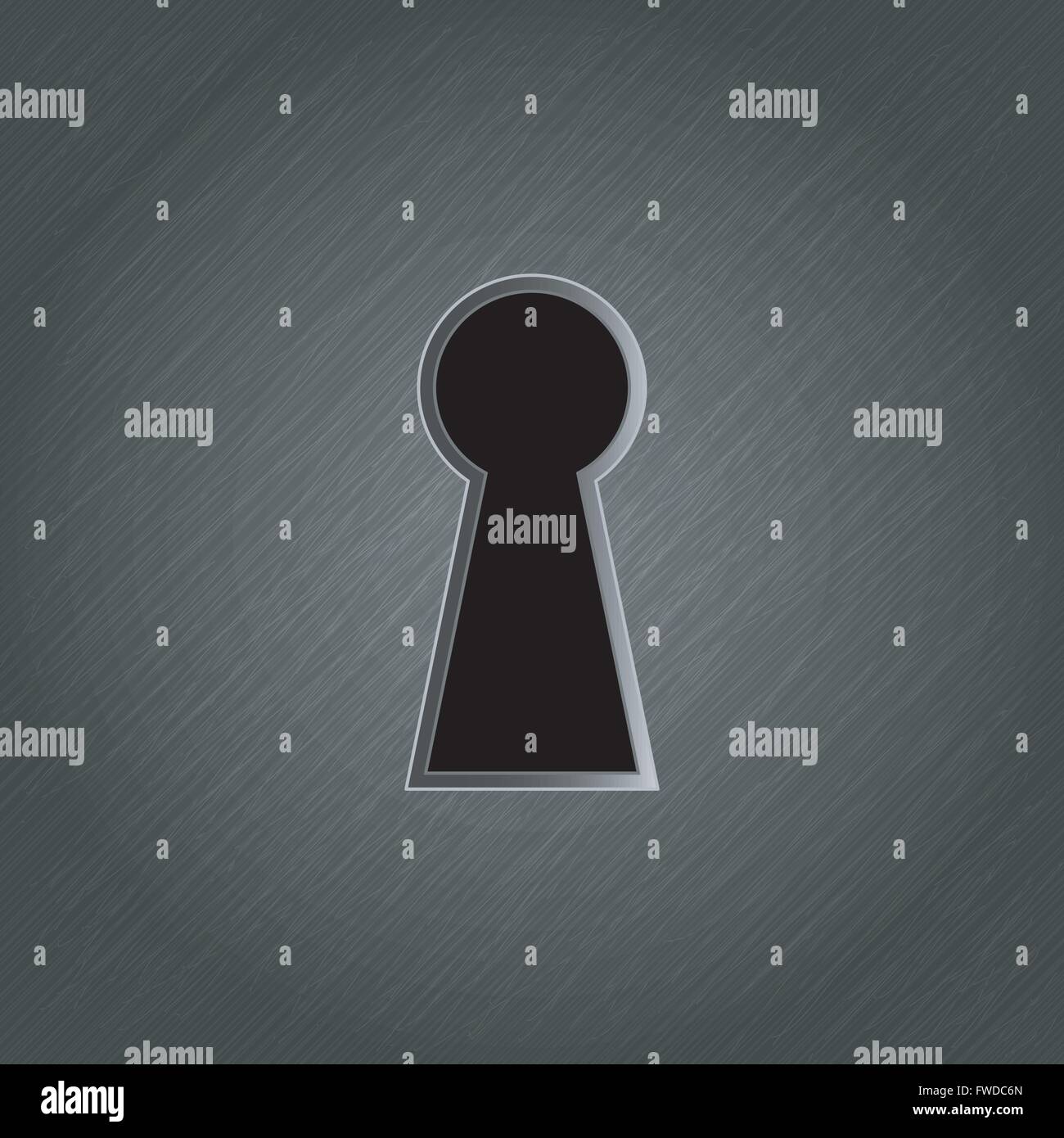Keyhole on metal background - vector illustration Stock Vector Image ...