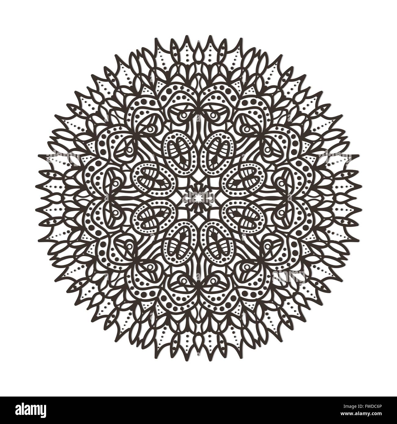 circular lace pattern - vector illustration Stock Vector Image & Art ...