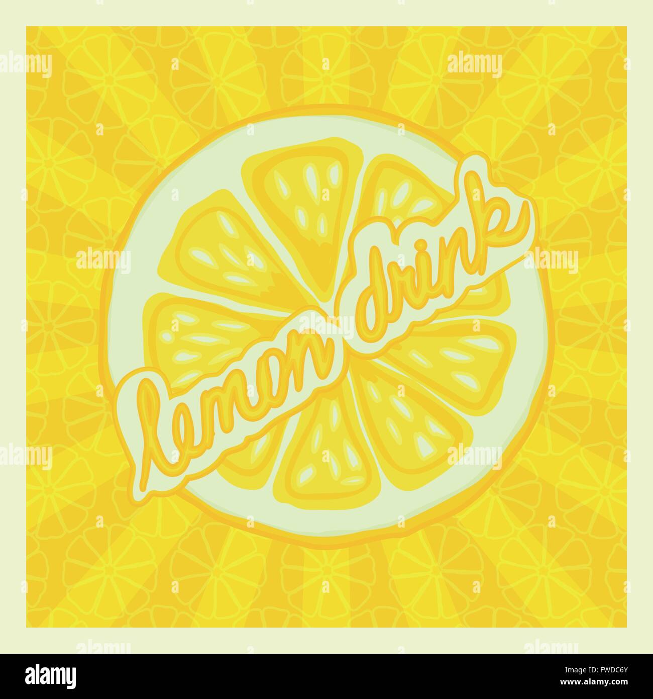 lemon drink background - vector illustration Stock Vector Image & Art ...