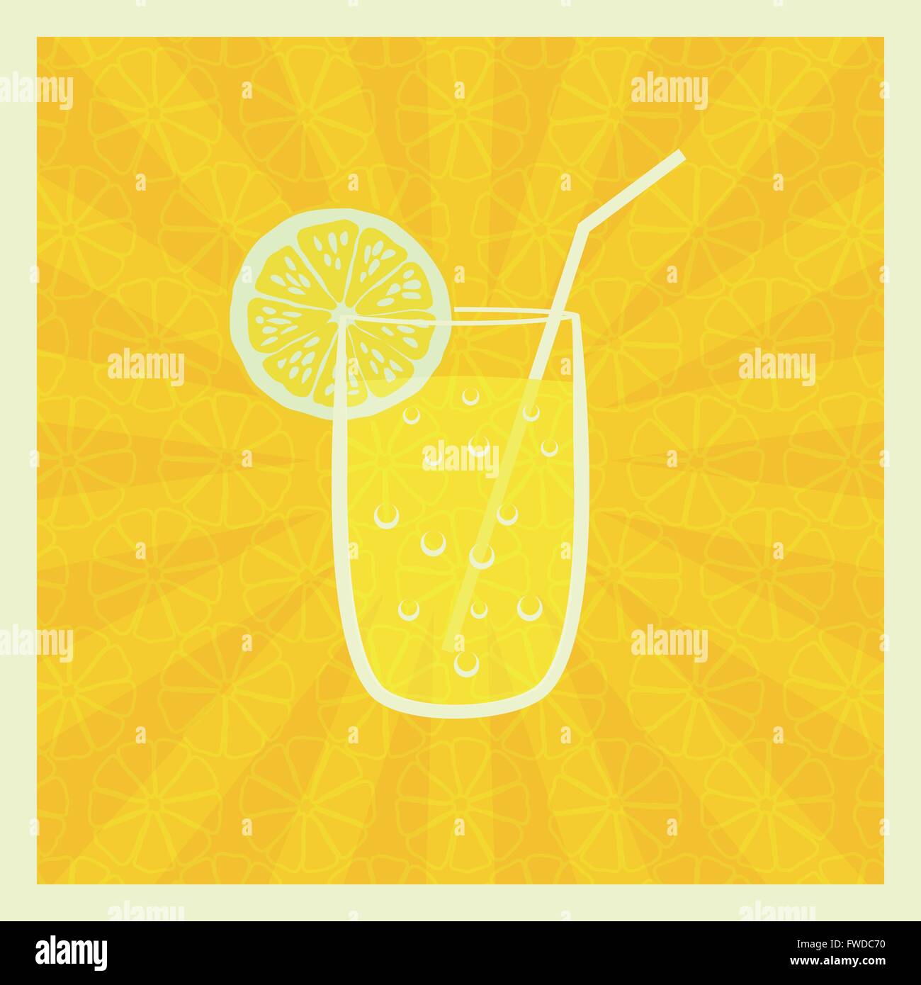 background with juice in glass - vector illustration Stock Vector Image ...