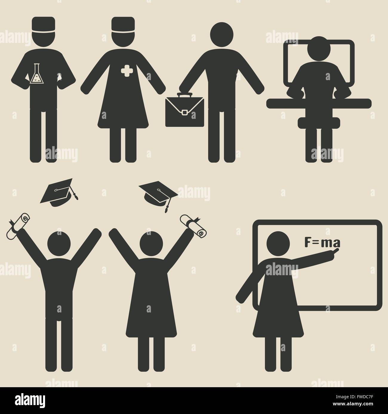 Education icons vector Stock Vector Images - Alamy