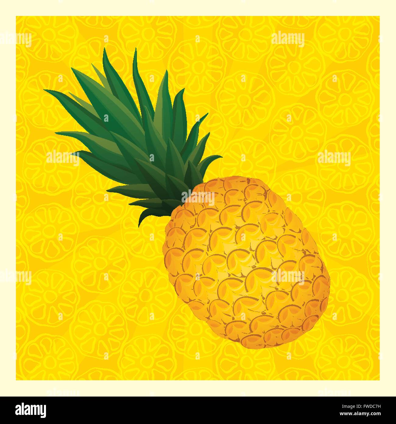 yellow pineapple background- vector illustration Stock Vector Image ...